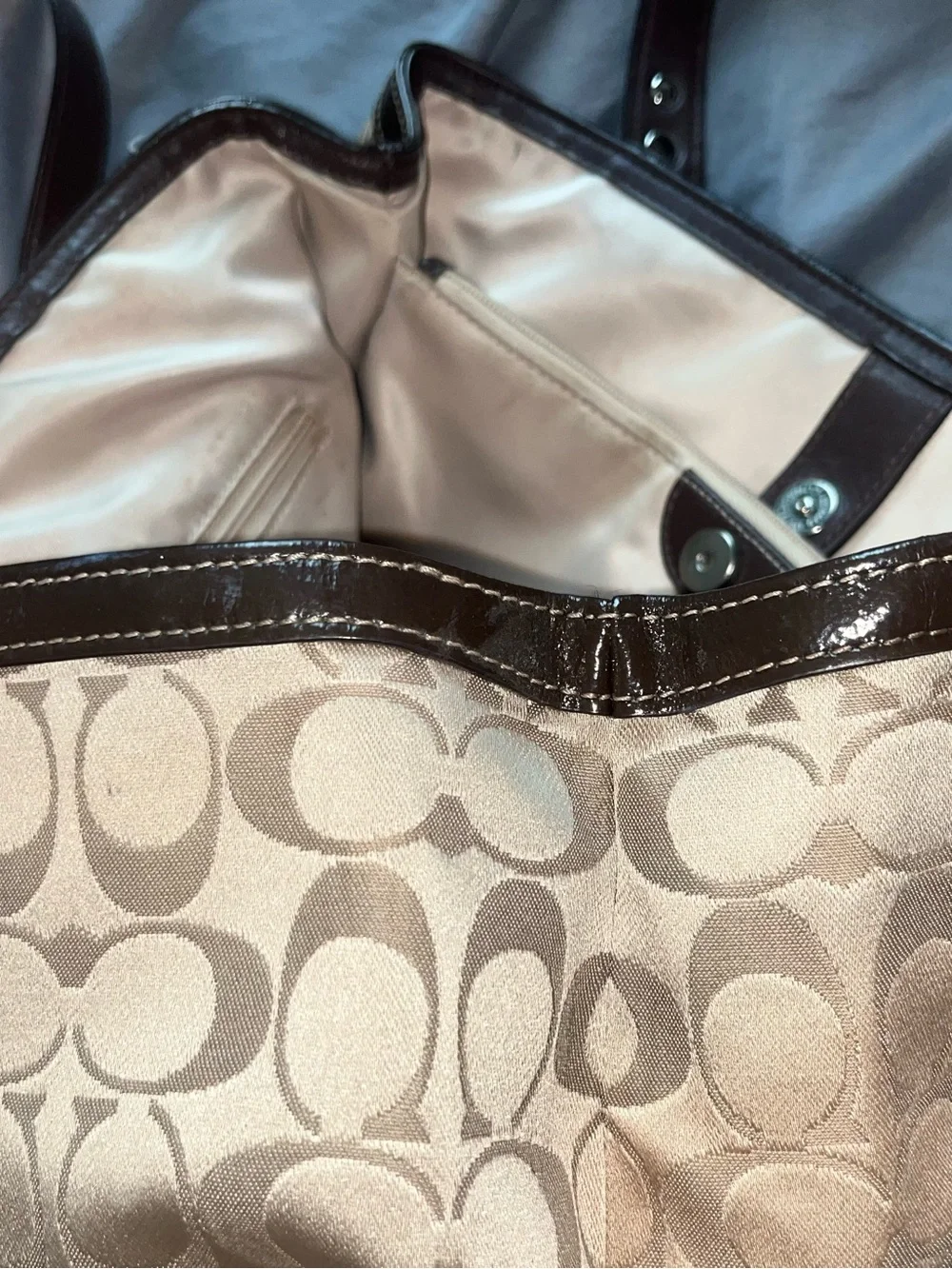 Coach | Bags | Coach Penelope Signature Sateen Handbag F943 In Khaki ...